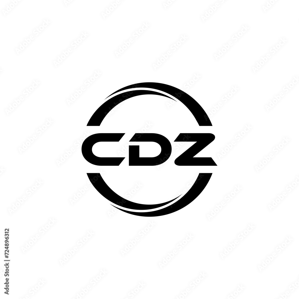 CDZ letter logo design with white background in illustrator, cube logo ...