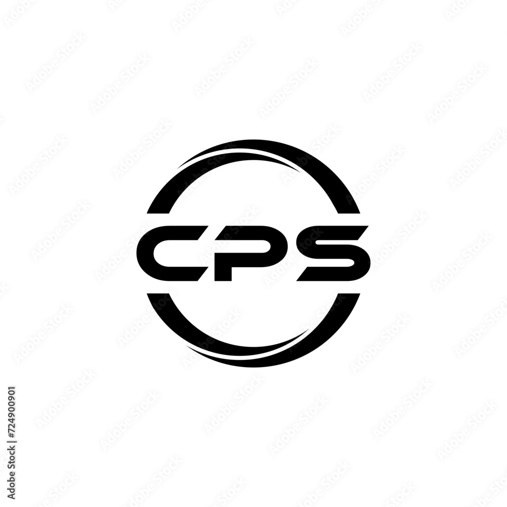 CPS letter logo design with white background in illustrator, cube logo ...