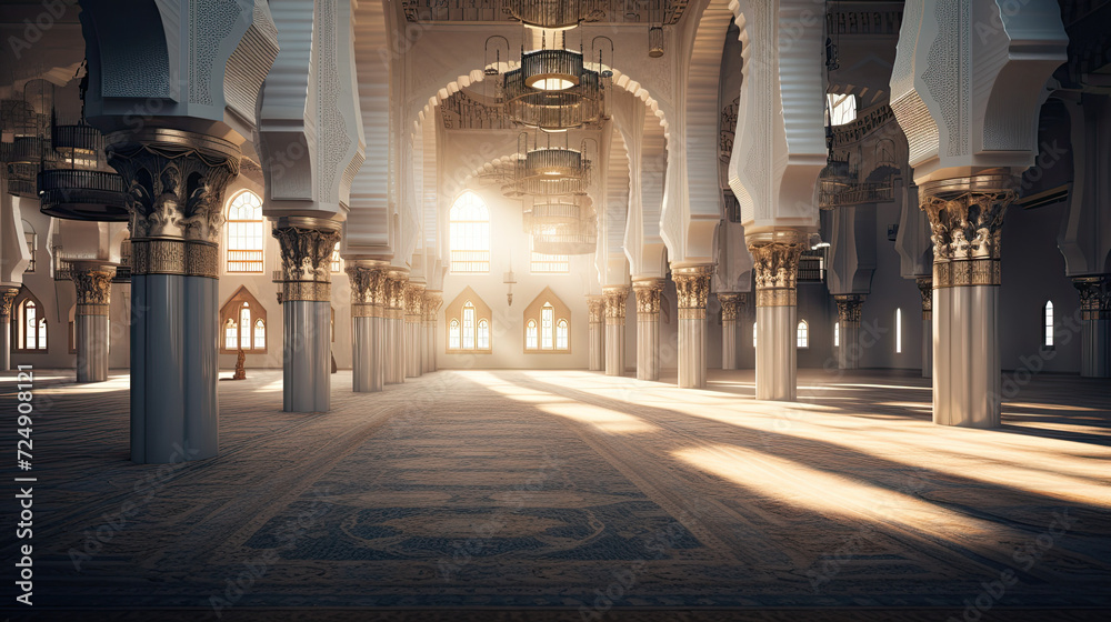 Amazing architectural design of Muslim mosque in Ramadan Stock Photo ...