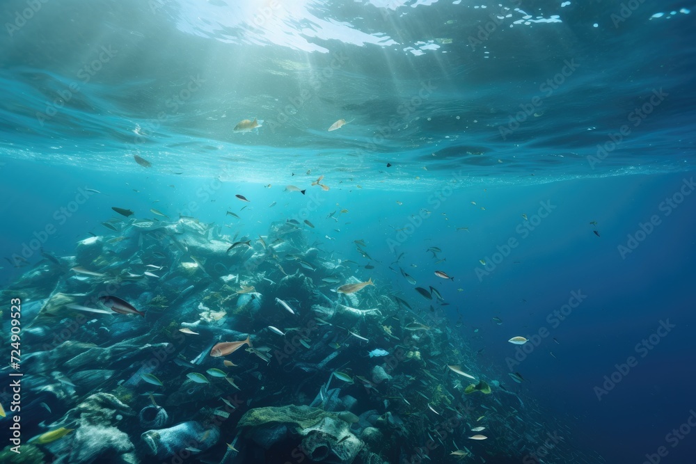 This photo captures the alarming sight of a massive volume of plastic ...