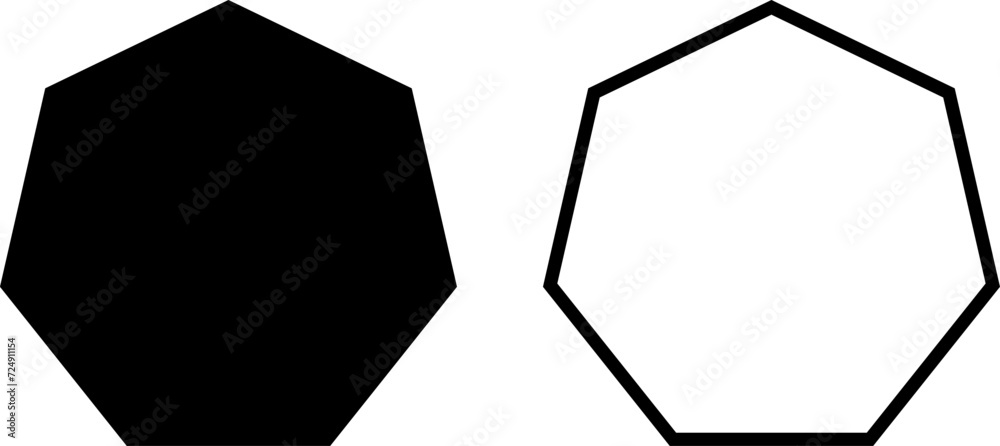Octagon icon. Vector geometry geometry pentagonal, hexagonal, octagonal ...