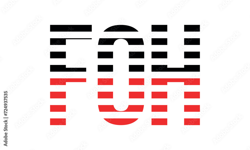 FOH three initial letter iconic line negative space minimal logo design ...