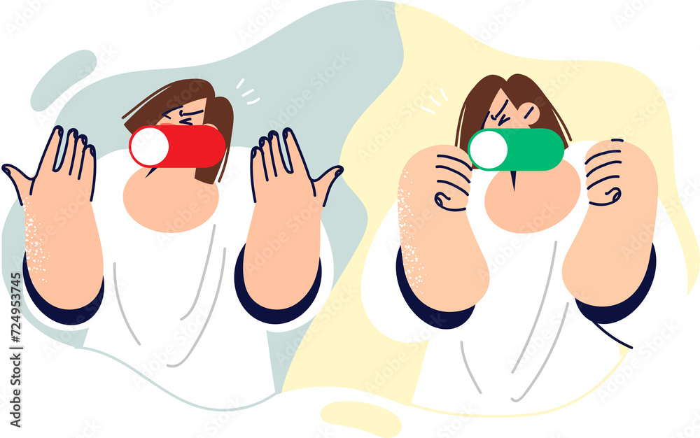 Aggressive woman screams and swears using obscene language ...