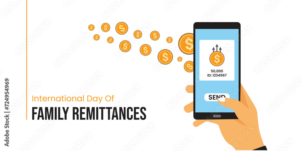 International Day of Family Remittances, banner, poster, social media ...