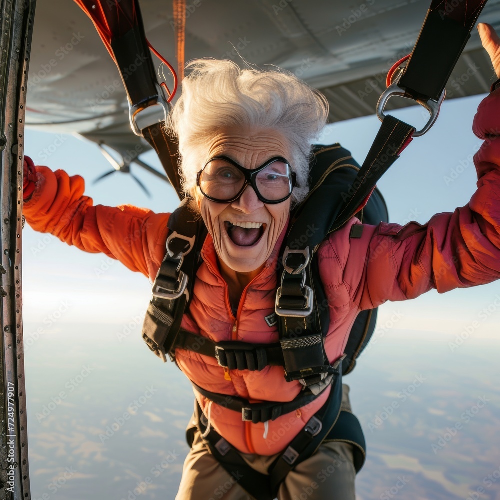 A thrill-seeking older woman embraces the ultimate adventure as she ...