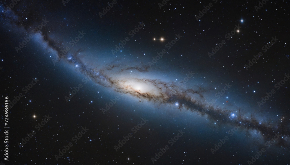 Galaxies and star constellations in deep space and cosmos, fragment of ...