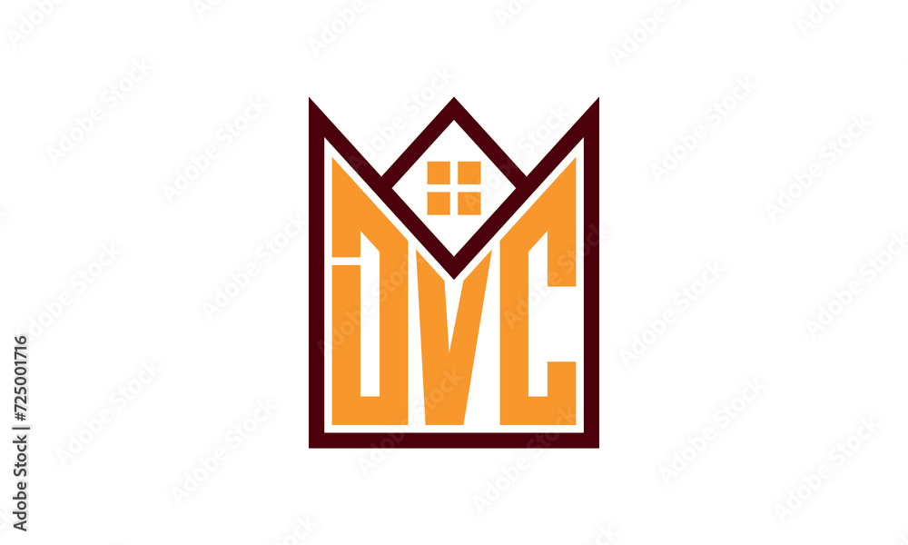 DVC initial letter real estate builders logo design vector ...