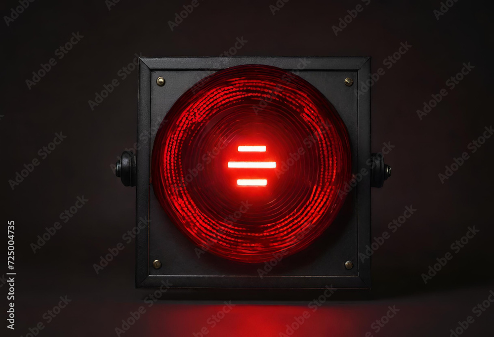 Vivid Vigilance: Red Alert Lamp or Warning Indicator Glowing on Black ...
