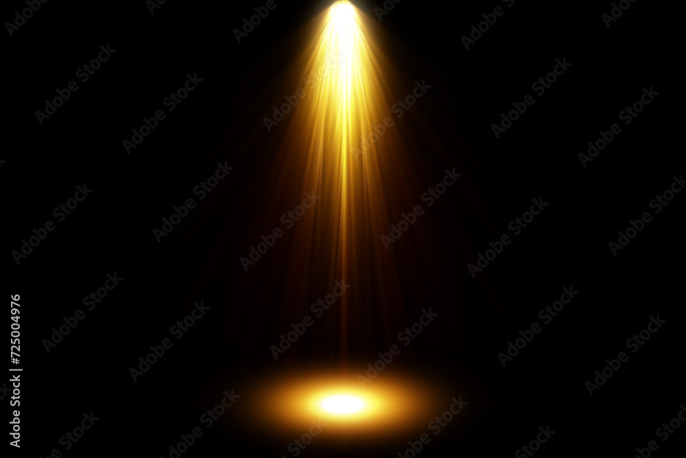 spotlight isolated on transparent background. Glowing light effect with ...