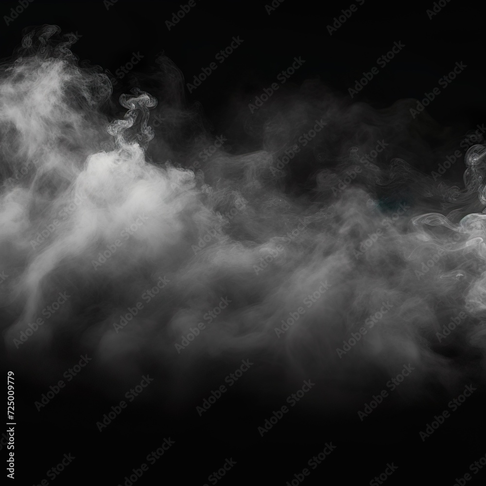 Smoke black ground fog cloud floor mist background steam dust dark ...