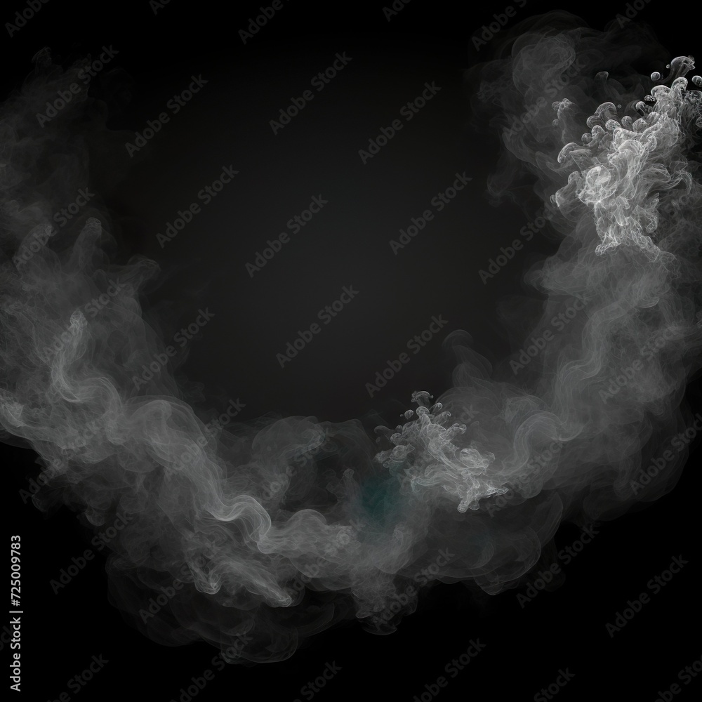 Smoke black ground fog cloud floor mist background steam dust dark ...