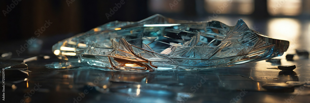 Glass Texture with Light Reflections: The central part consists of a ...