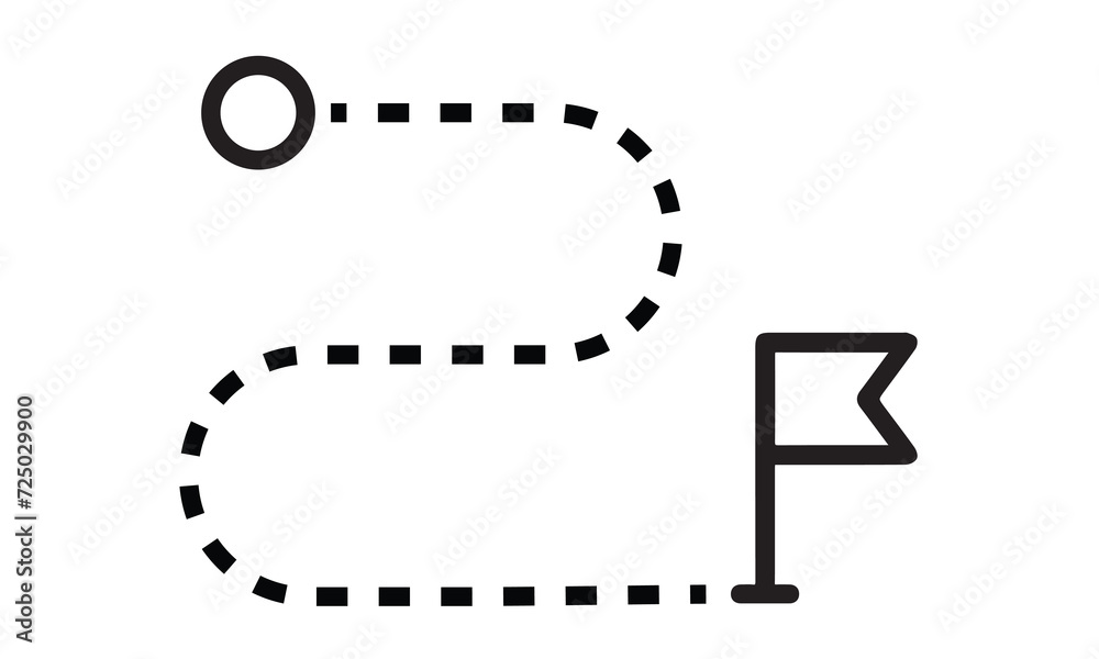 Project Goal and Project Destination Milestone Flag of Project on track ...