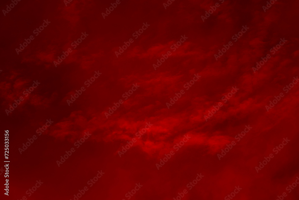 Red cloud texture background. Blurred photo of red sky with clouds ...