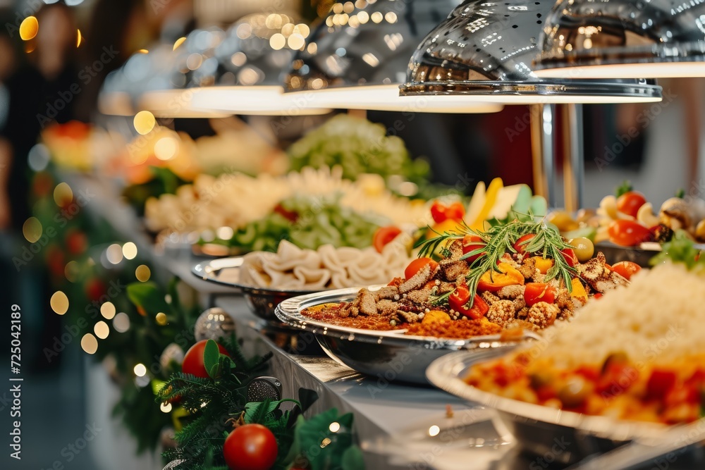 A lavish spread of delectable dishes, bursting with vibrant vegetables ...