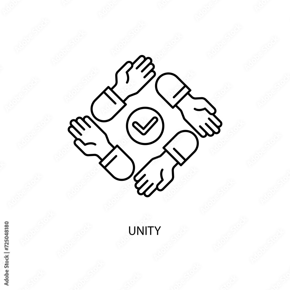 unity concept line icon. Simple element illustration. unity concept ...
