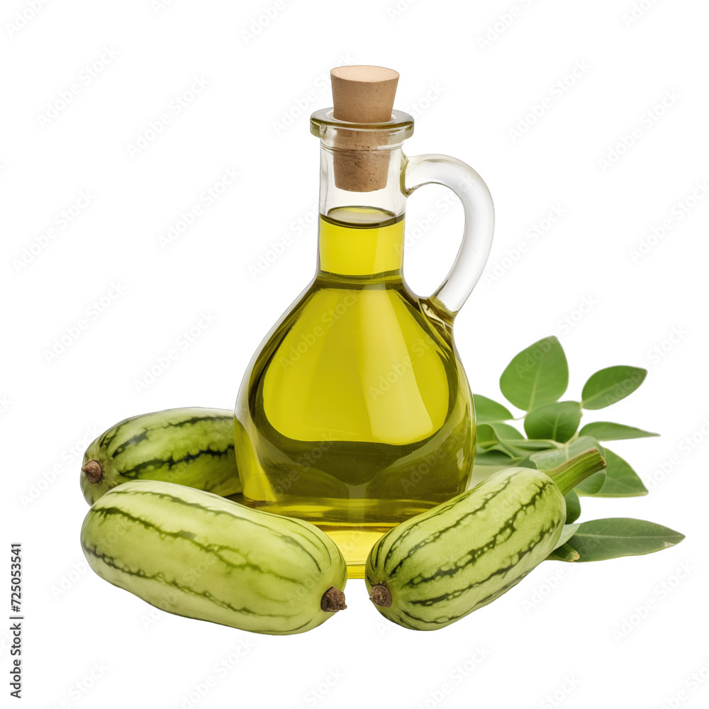 fresh raw organic ash gourd oil in glass bowl png isolated on white ...