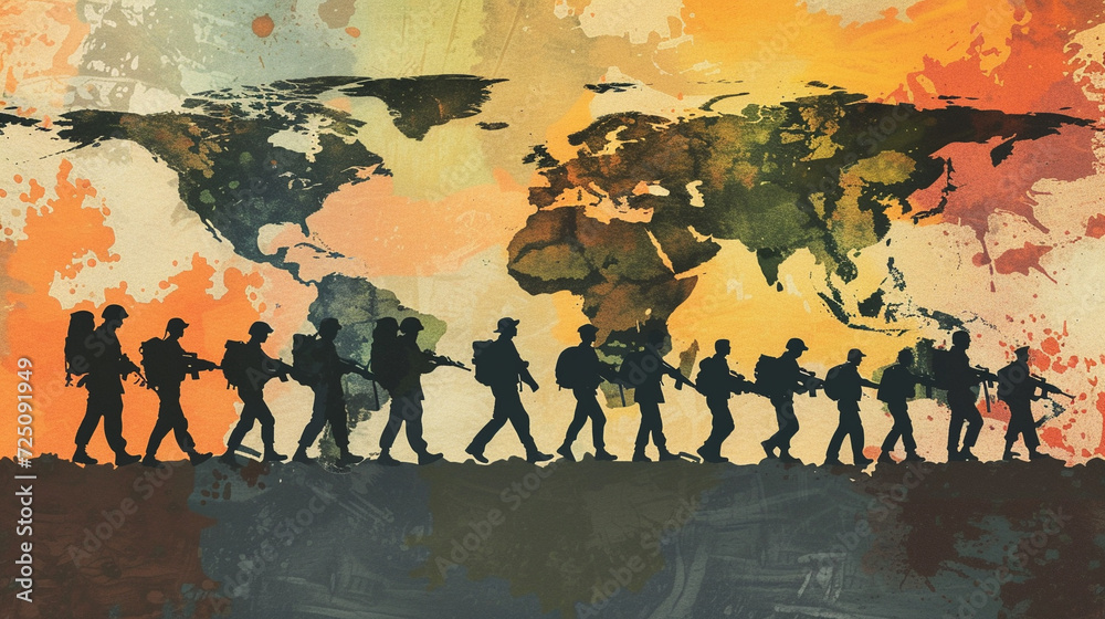 Global Partnerships: An image depicting soldiers collaborating with ...