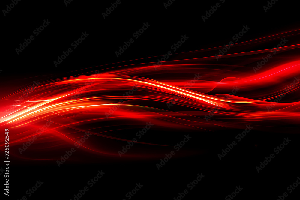 Vibrant Red Wave Energy: A dynamic abstract illustration featuring ...