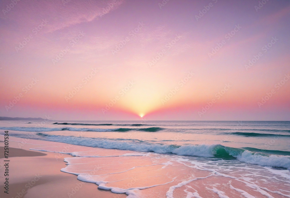 Pastel Pink Gradient Ocean Sunset Background Stock Photo | Adobe Stock