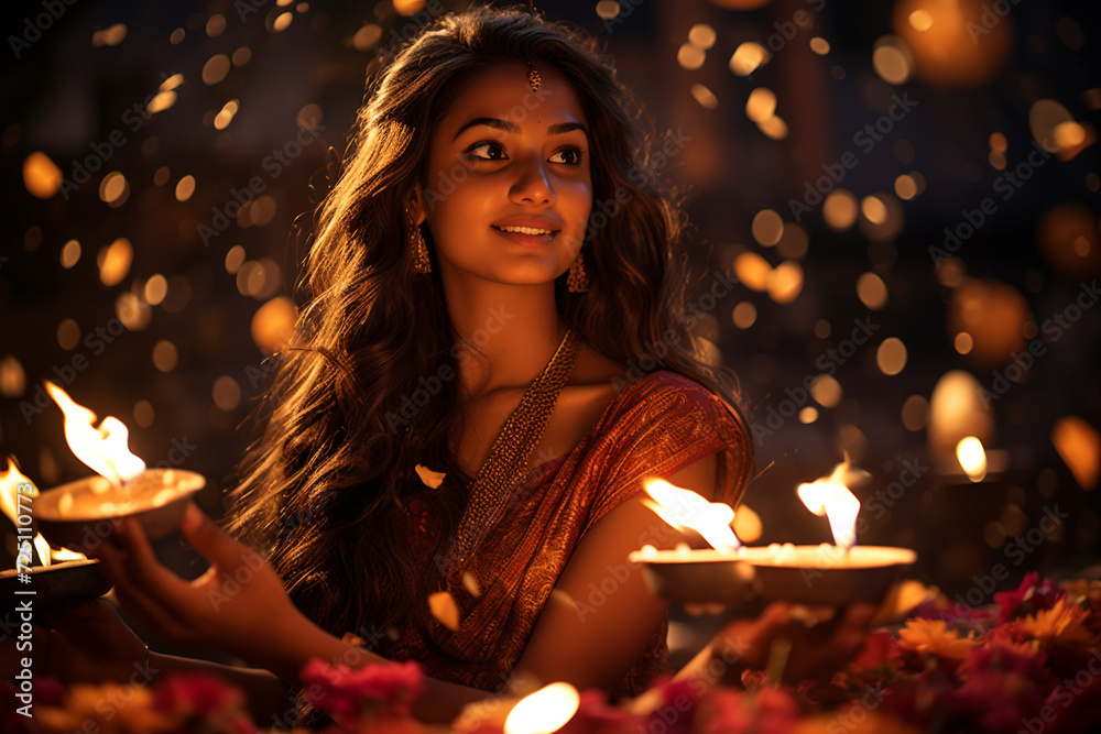 Indian people celebrate festivals, happy colorful cultural ceremonies ...