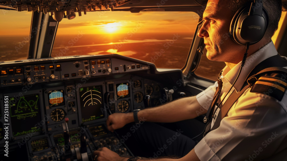 Pre-flight Checks: Male Pilot Ensuring Aircraft Safety Stock ...