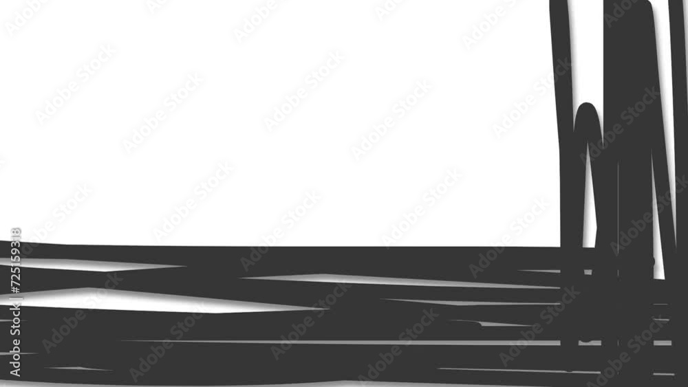 Vidéo Stock Animation of a simple shaded frame that covers the bottom ...