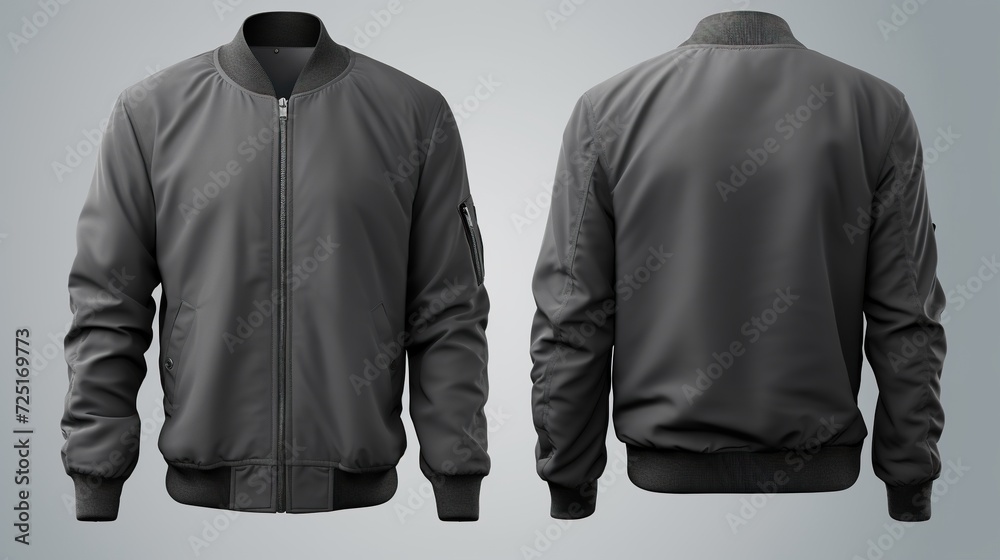 Bomber jacket isolated, mockup for design Stock Illustration | Adobe Stock