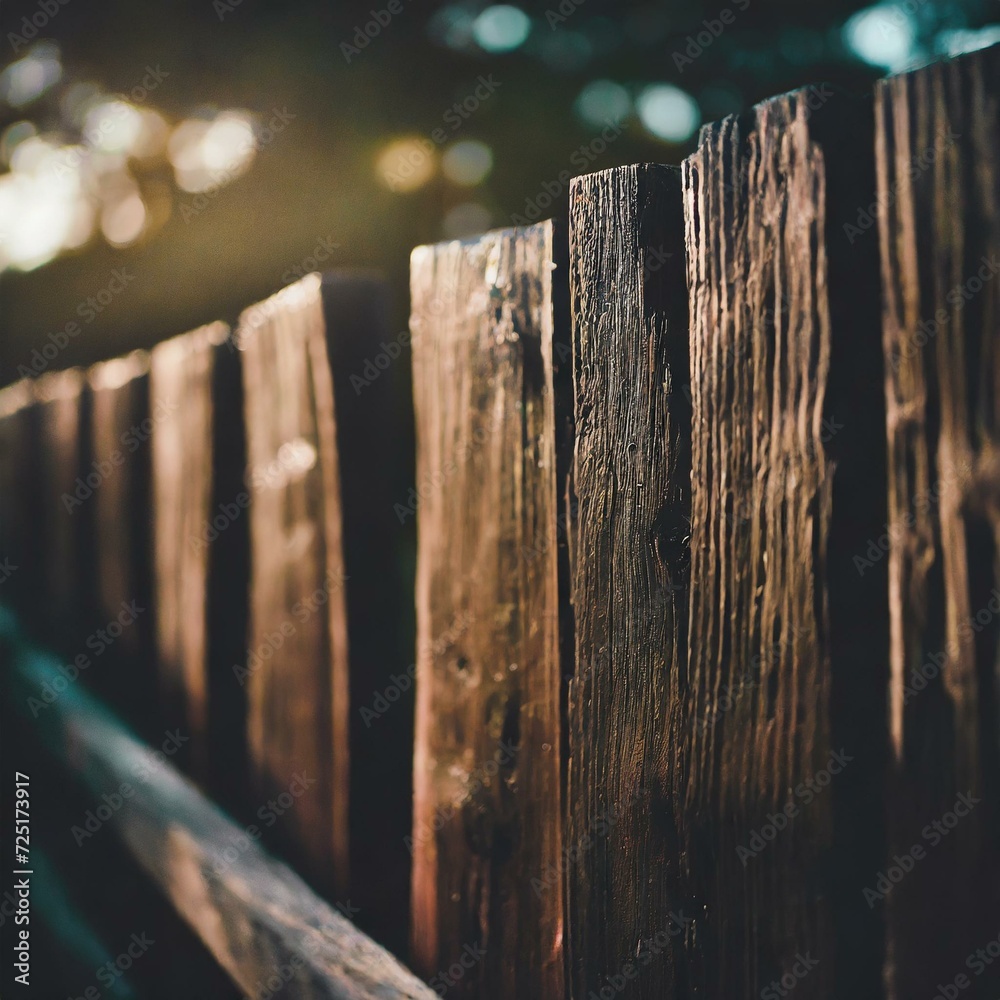 old wooden fence.a wooden fence treated with dark paint, creating a ...