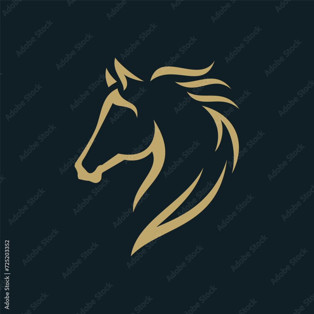 Vecteur Stock Horse logo. Stallion emblem. Wild mustang rearing icon ...