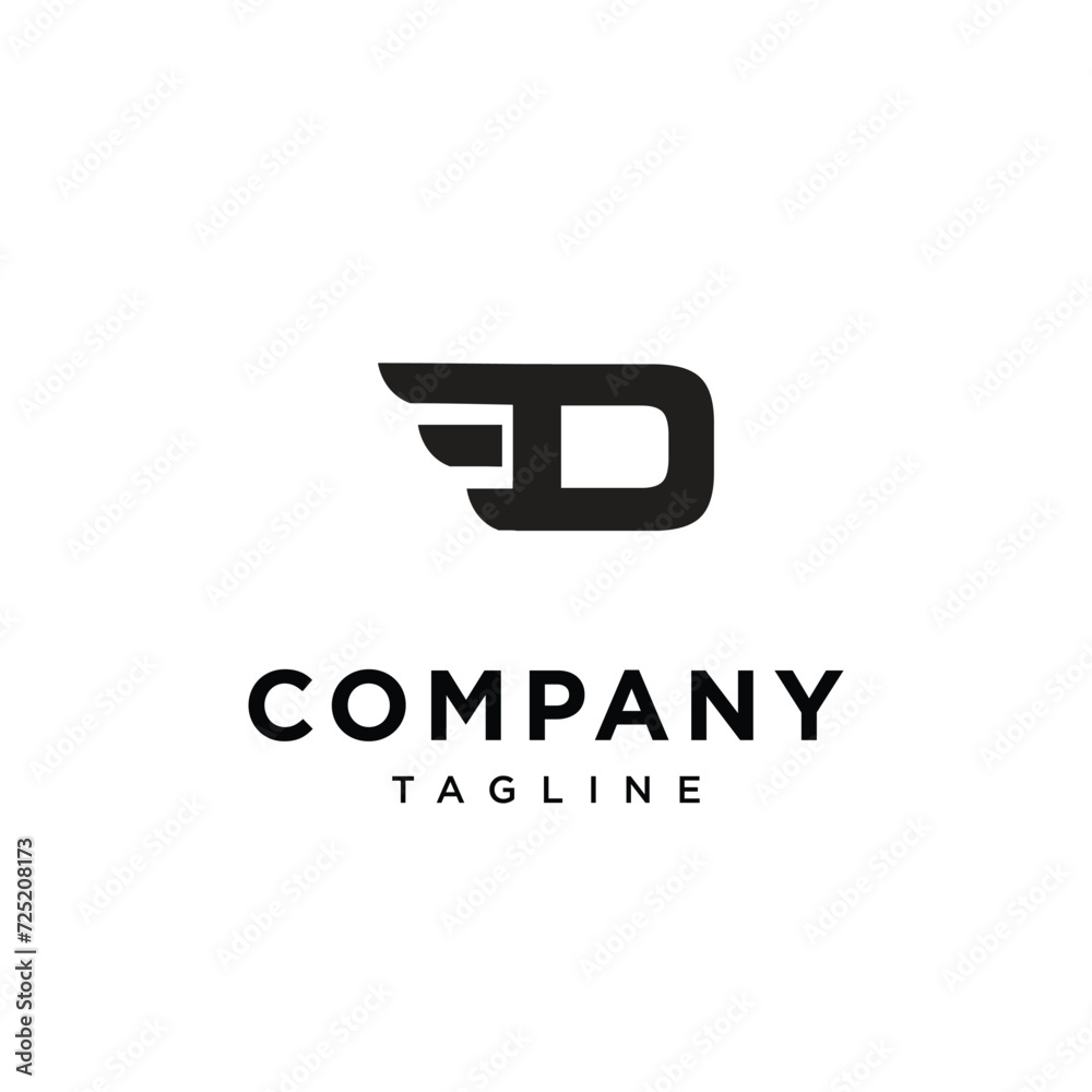 Letter D wings logo icon vector template Stock Vector | Adobe Stock