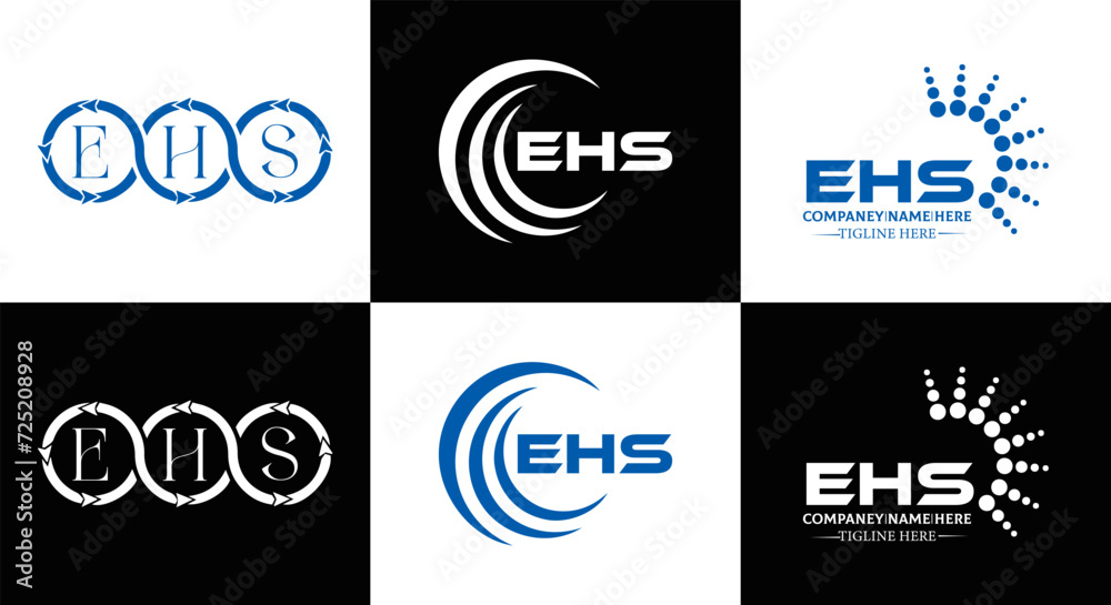 Vecteur Stock EHS logo. E H S design. EHS letter. EHS, E H S letter ...
