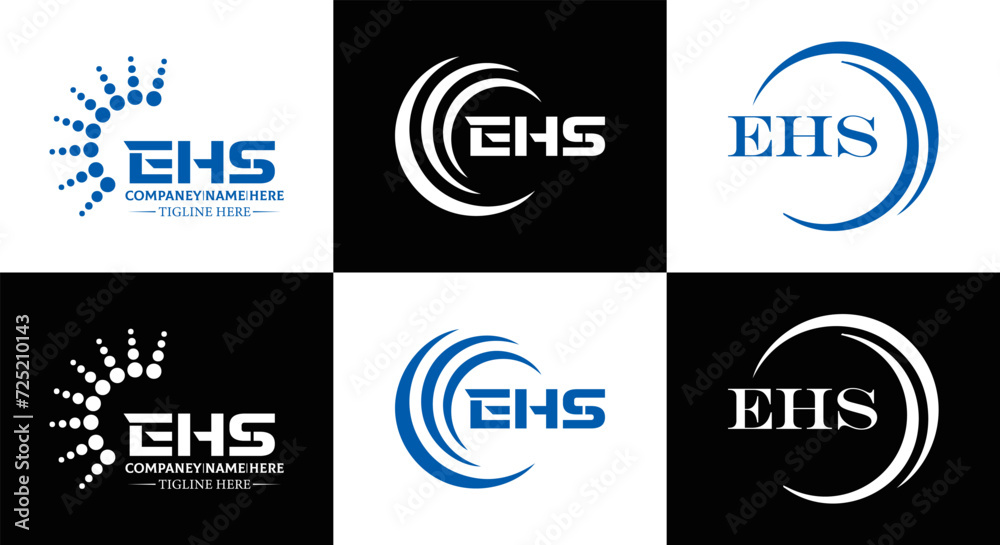 Vecteur Stock EHS logo. E H S design. WhitE H SHS letter. EHS, E H S ...