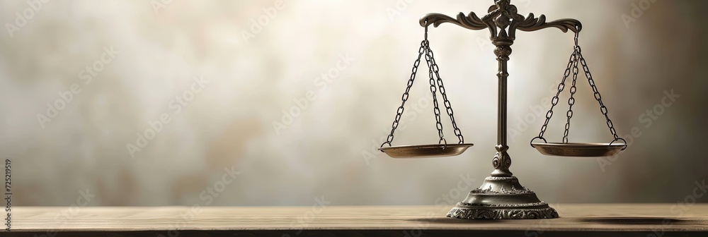 scales of justice banner with plenty of blank copy space for legal, law ...