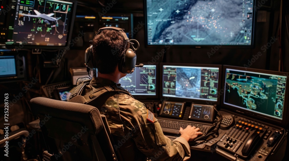 Government Surveillance Agency and Military Joint Operation. Male Agent ...