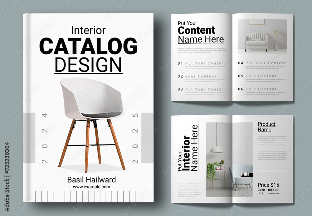 Interior Catalog Design Layout Stock Template | Adobe Stock
