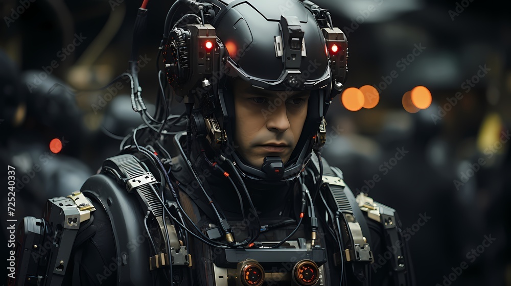 Advanced military exoskeleton suit prototype being tested in a top ...