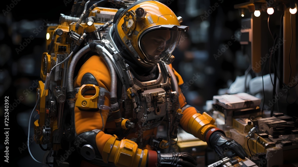 Advanced military exoskeleton suit prototype being tested in a top ...