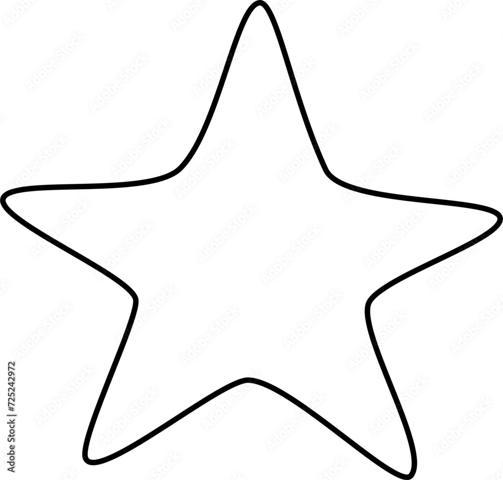 star cartoon lineart Stock Vector | Adobe Stock