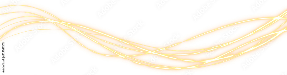 Wavy luxury gold line effect with transparent background Stock ...