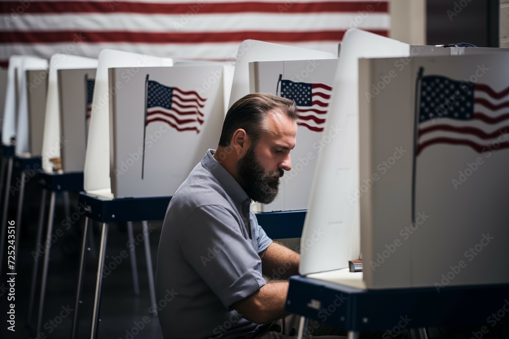 Computer notebook keyboard with Vote key - technology background ...