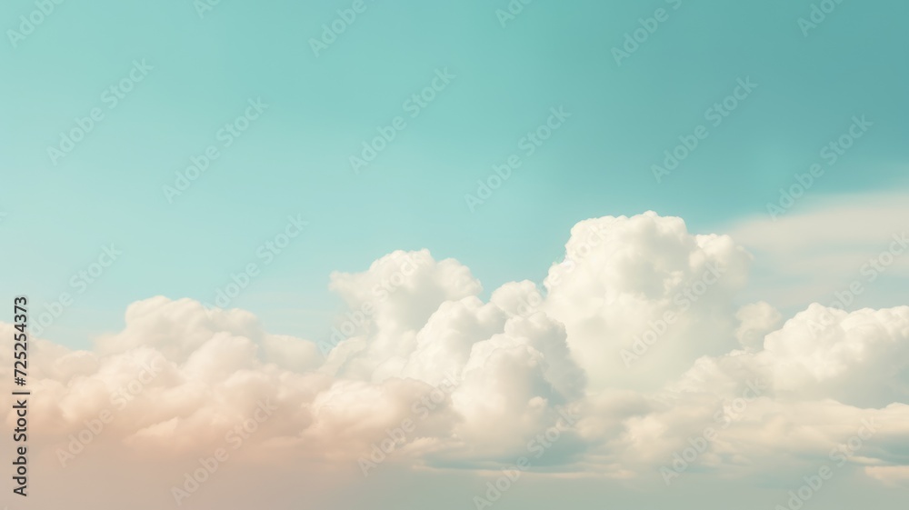 Beautiful sky on colorful gentle light day background. Sunny and fluffy ...