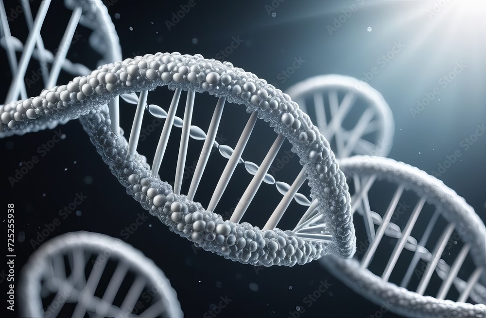 abstract DNA on beautiful soft bokeh background. Conceptual design of ...