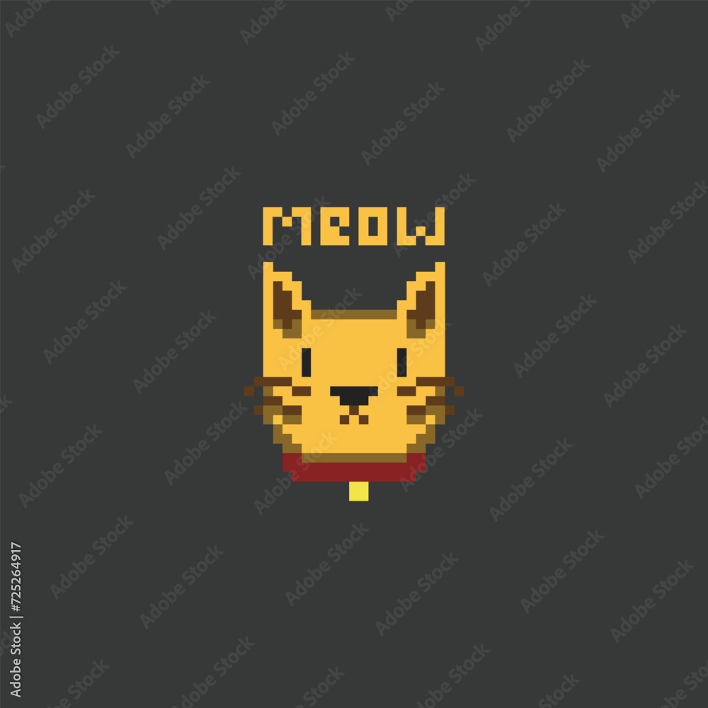 this is a cat in pixel art with colorful color,this item good for ...