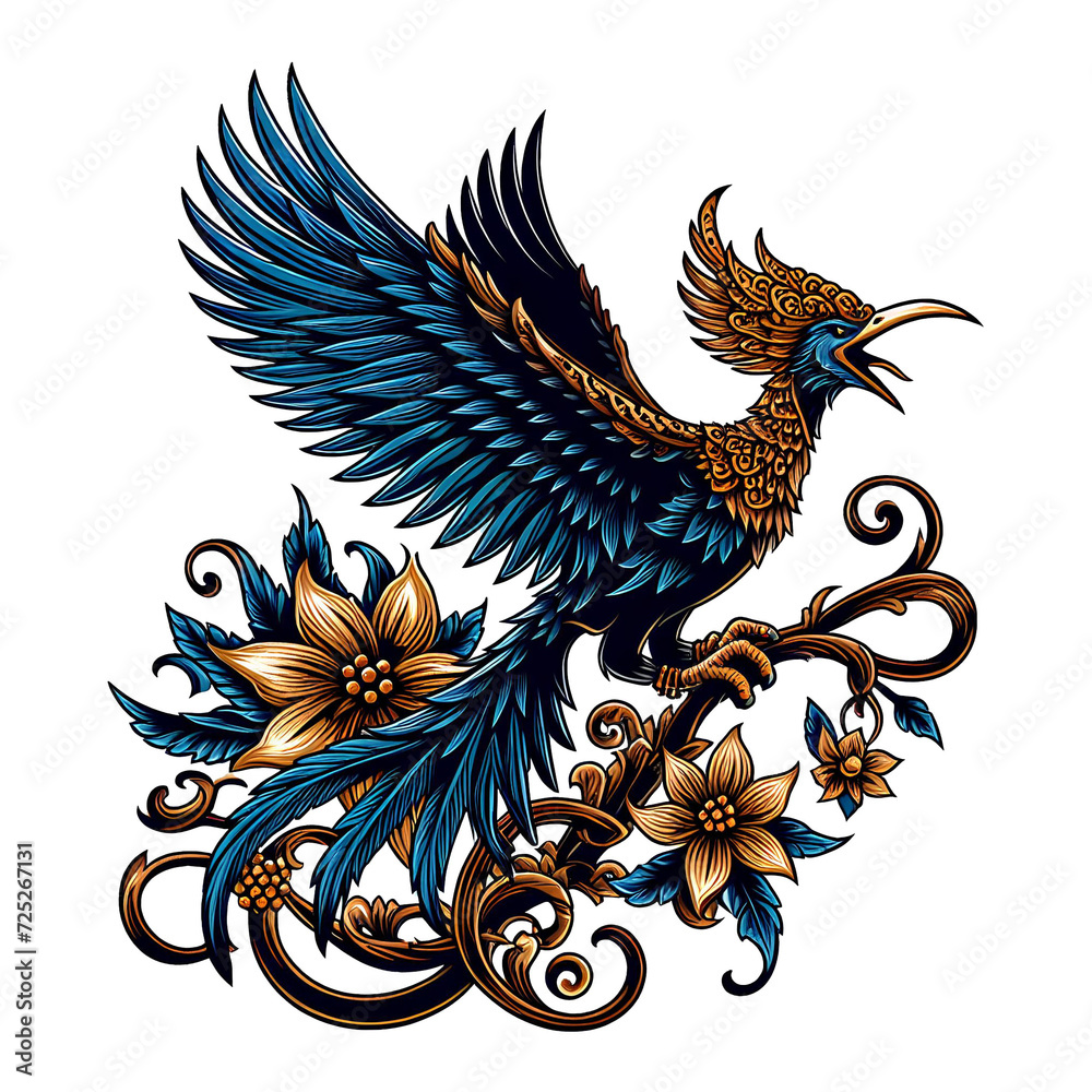 cendrawasih bird vector on transparent background Stock Photo | Adobe Stock