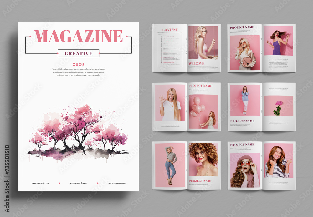 Creative Magazine Template Layout Stock Template | Adobe Stock