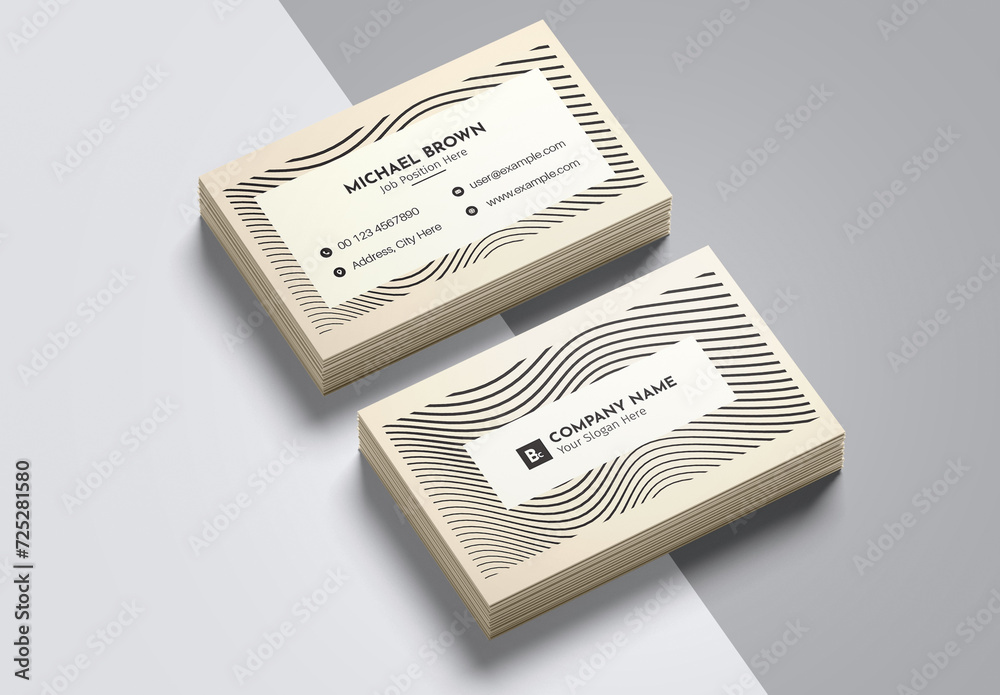 Creative Minimal Clean Business Card Template Layout Stock Template ...