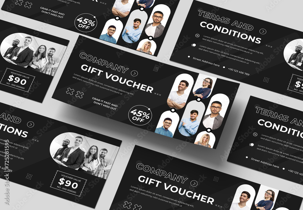 Gift Voucher Design Template Stock Template | Adobe Stock