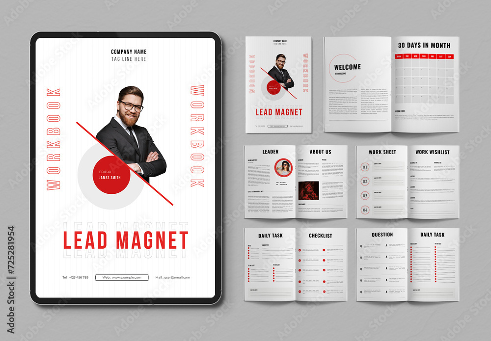 Lead Magnet Workbook Template Stock Template | Adobe Stock