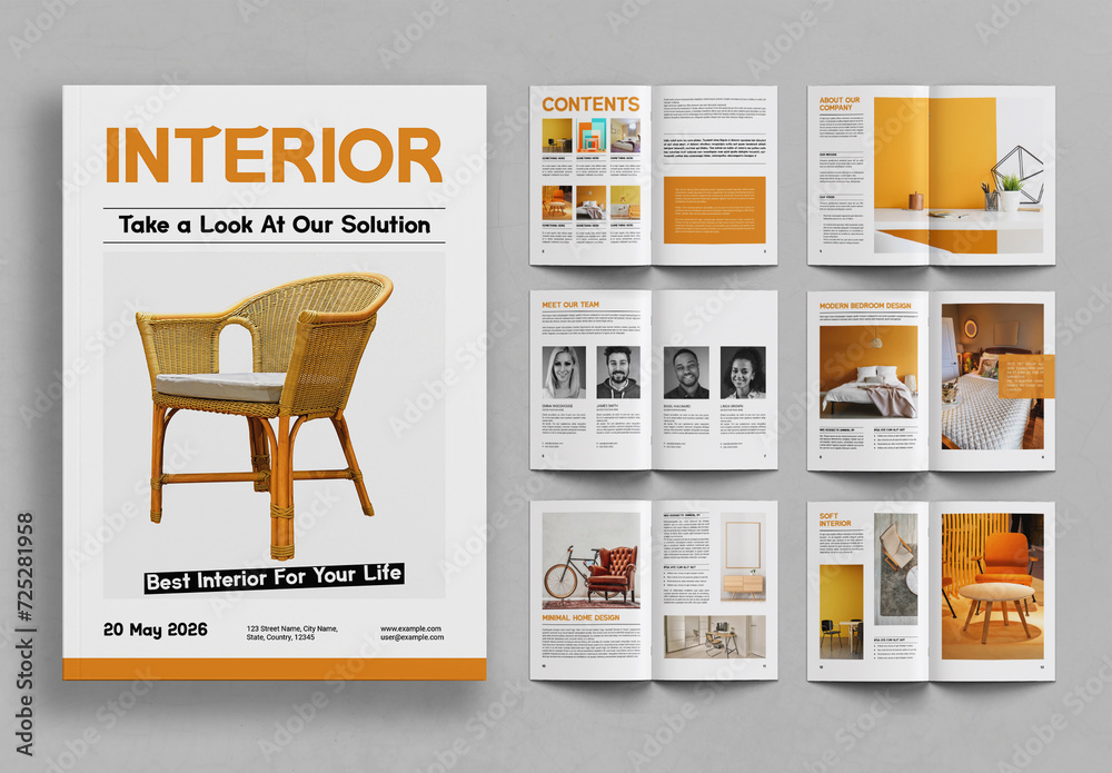 Interior Design Magazine Template Stock Template | Adobe Stock